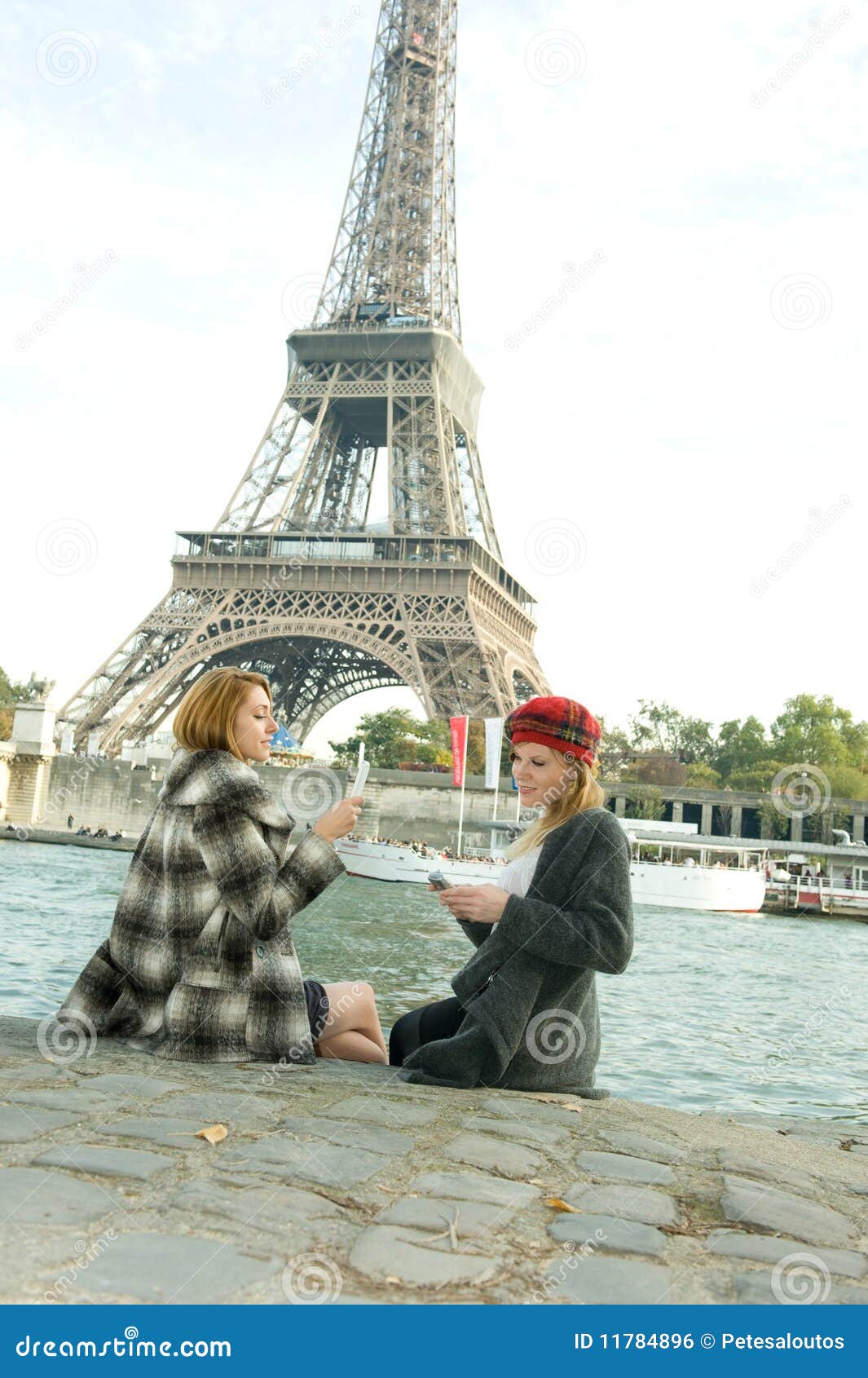 Girls in Paris stock photo. Image of eiffel, city, poses - 11784896