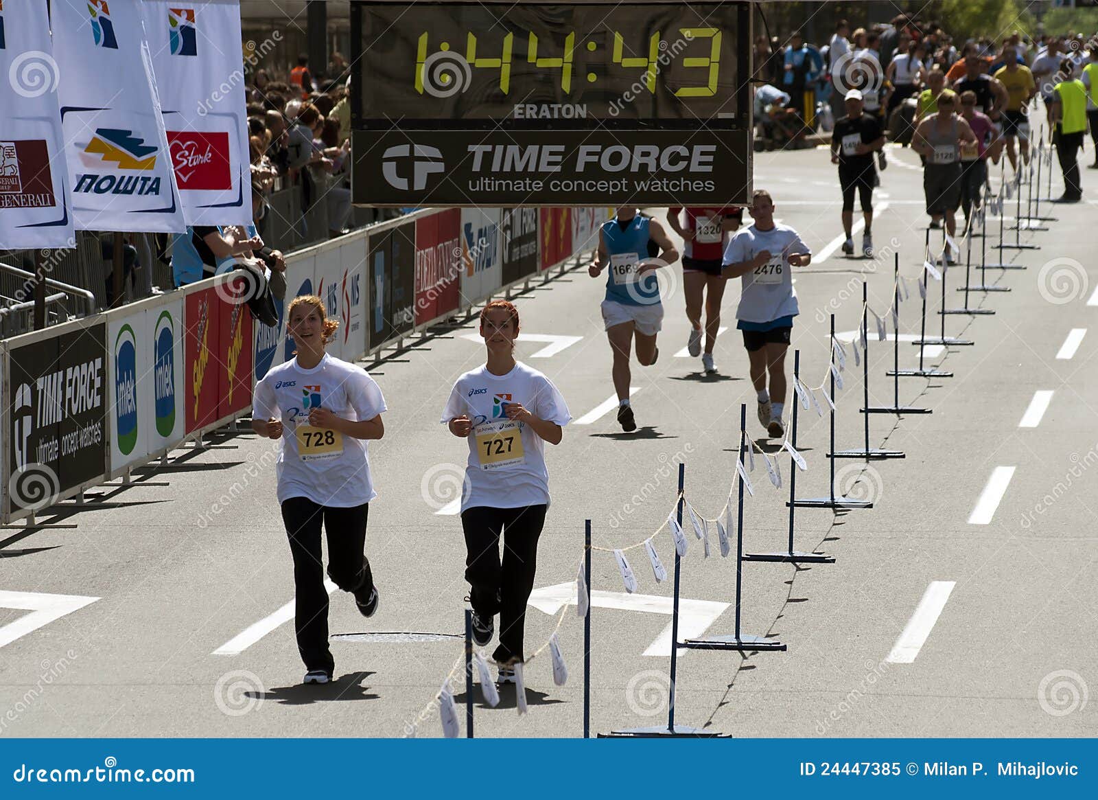 Girls On Finish 100 Meters Dash Editorial Photo | CartoonDealer.com ...