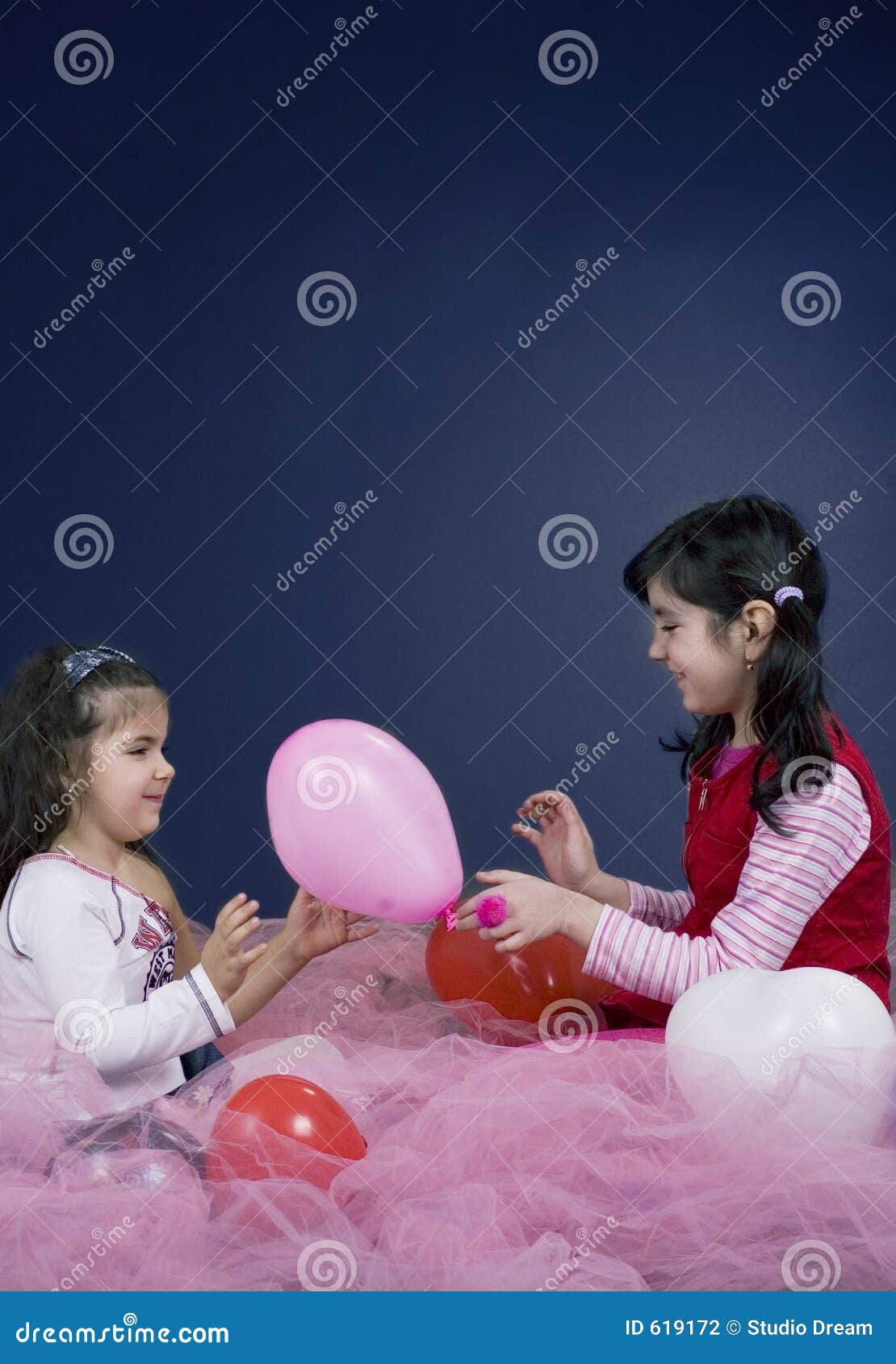 Girls Playing With Balloons Picture. Image: 619172