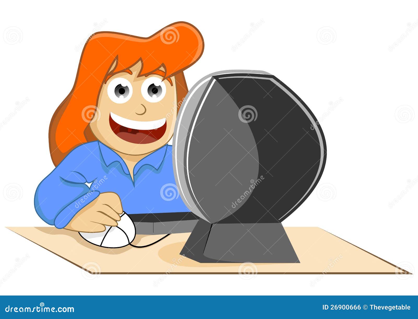 Girls are playing computer stock illustration. Illustration of ...