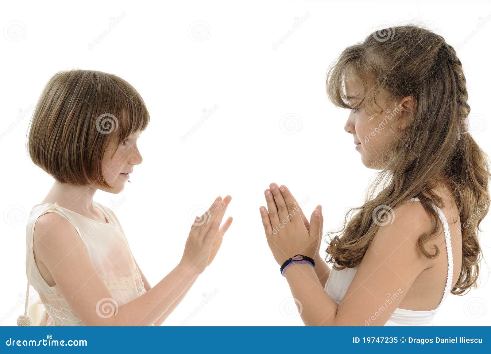 Girls playing with hands stock image. Image of child - 19747235