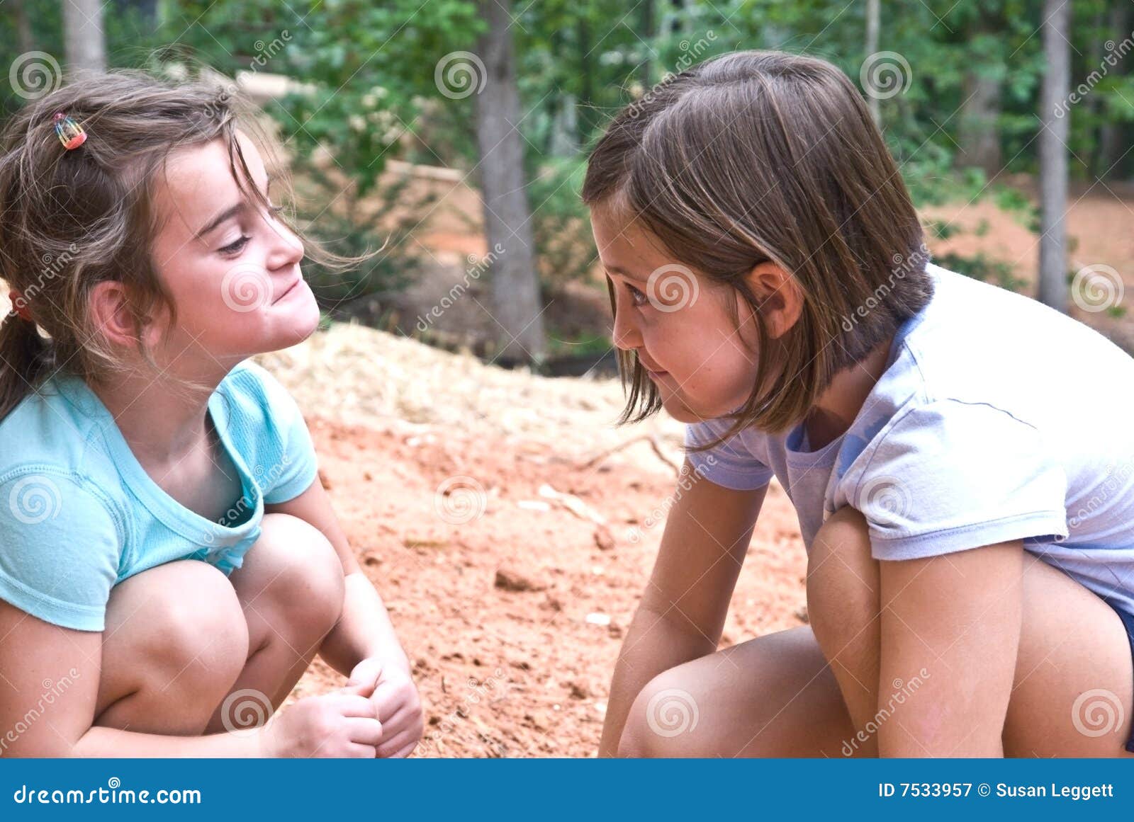 Girls Playing/Outside/Expression Stock Image - Image of children, girl ...