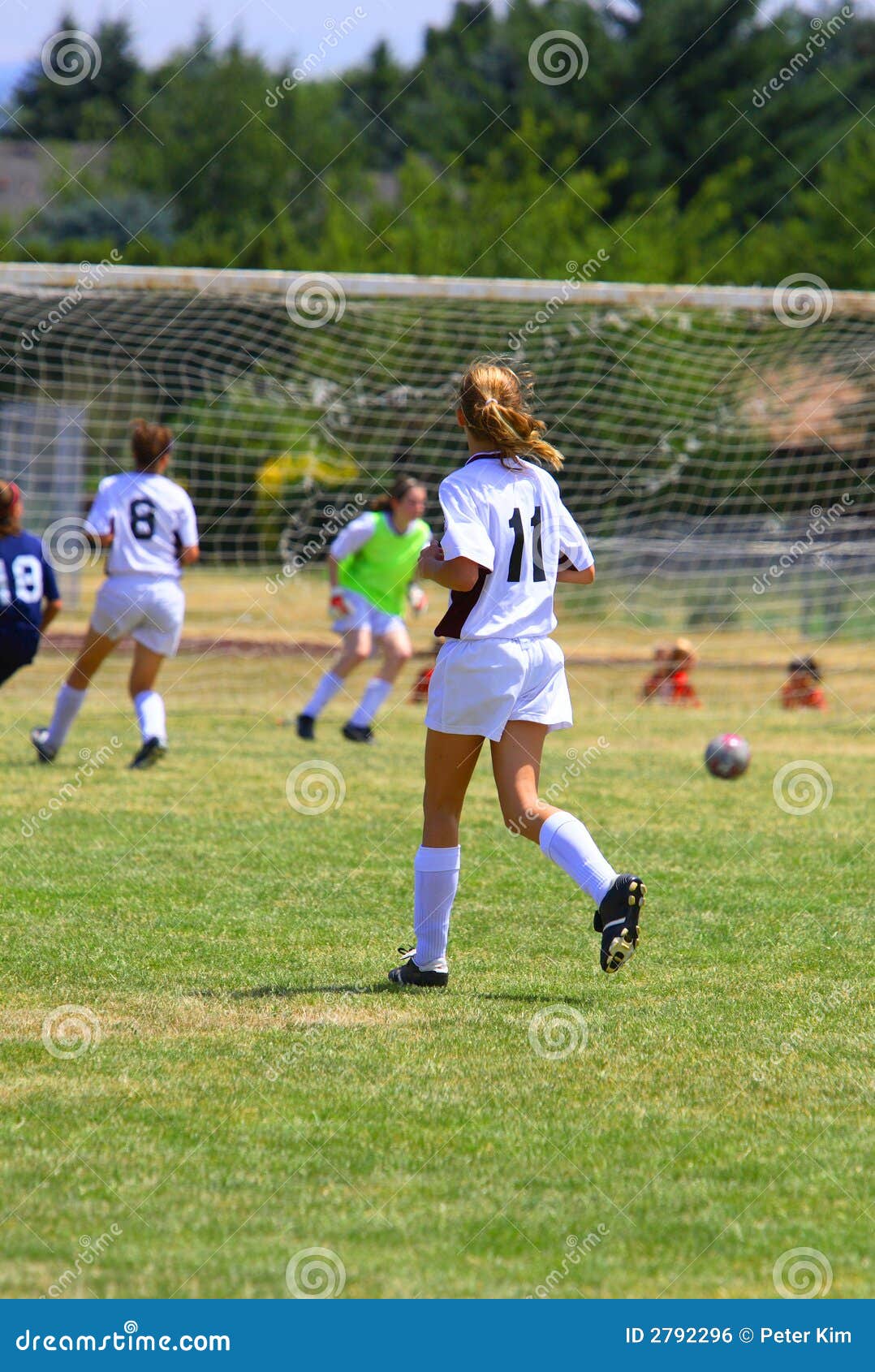 Girls Playing soccer stock photo. Image of soccer, teen - 2792296