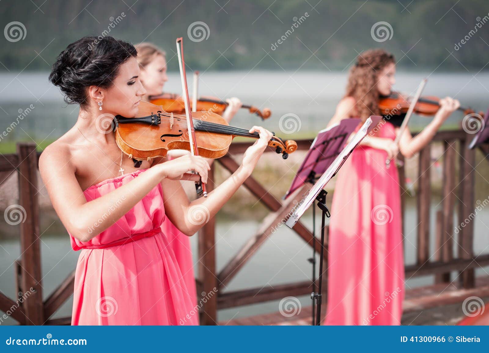 Girls plays violin stock photo. Image of musician, person - 41300966