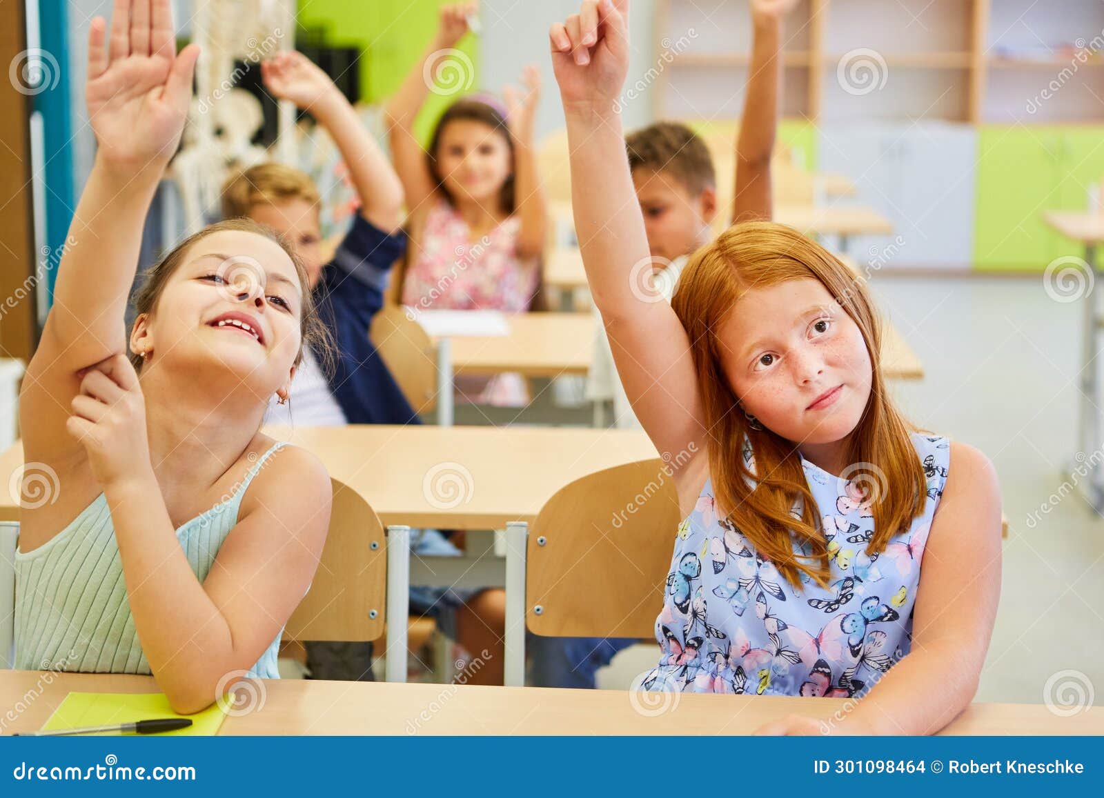 Girls Raising Hands during Lecture in Classroom Stock Photo - Image of ... Girls Raising Hands during Lecture in Classroom Stock Photo - Image of ...
