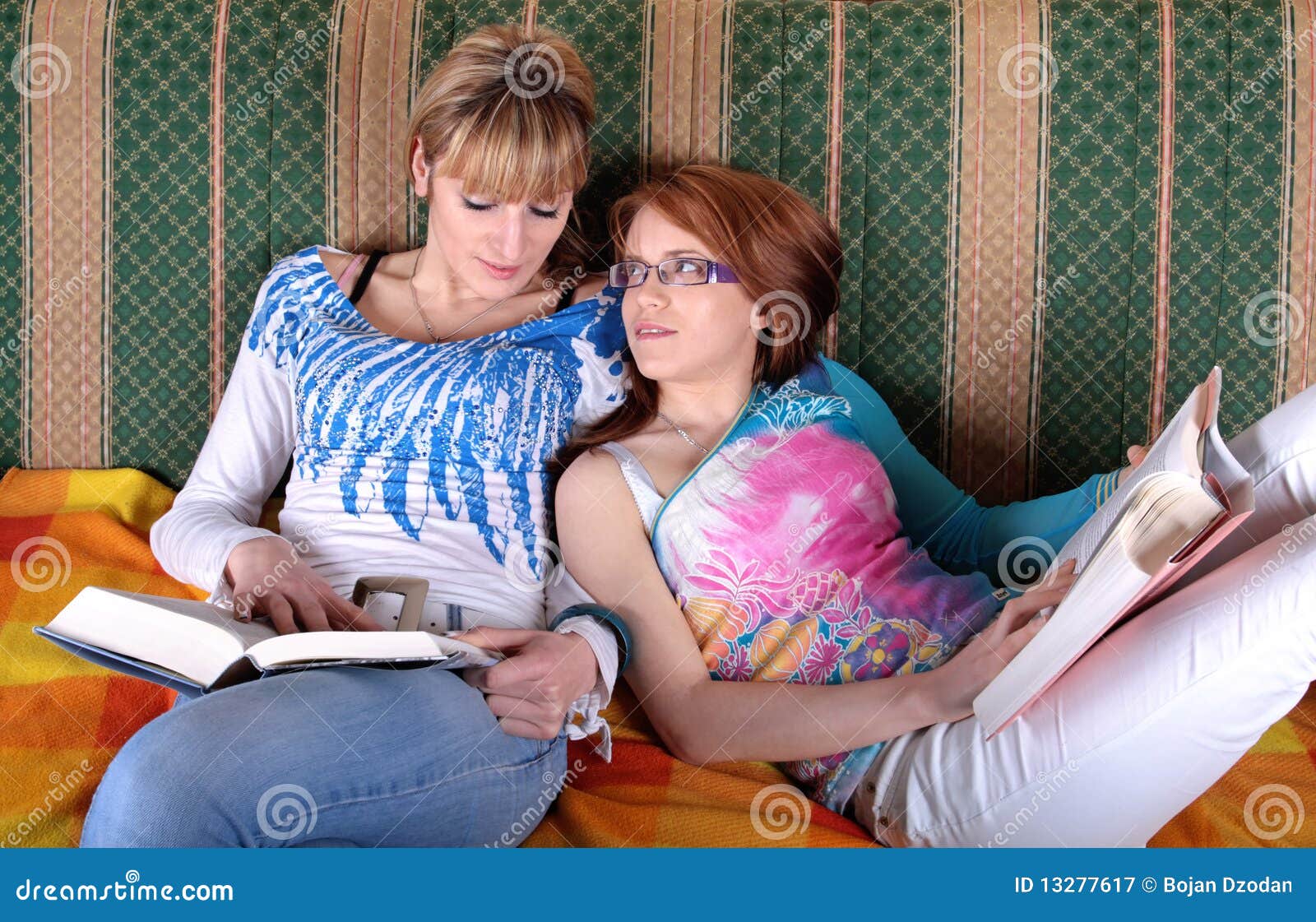 Two Girls Reading Books Tumblr