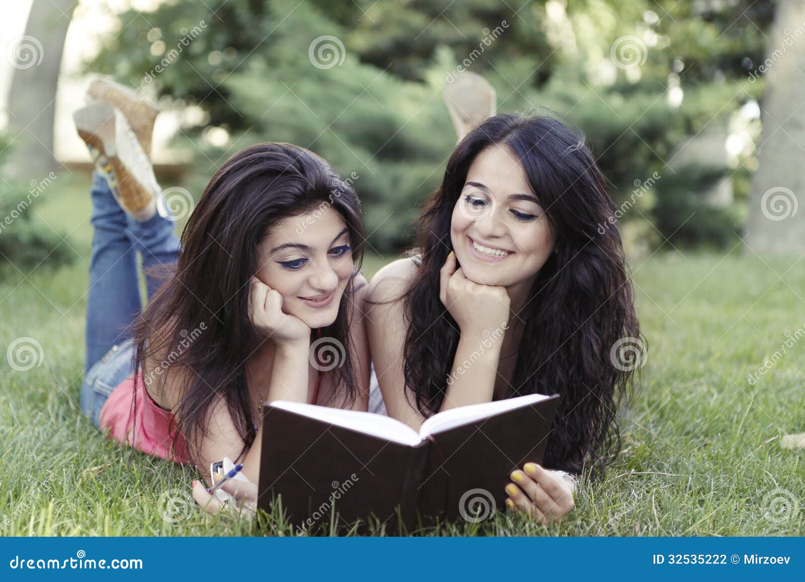 Girls reads book stock photo. Image of side, beauty, book - 32535222