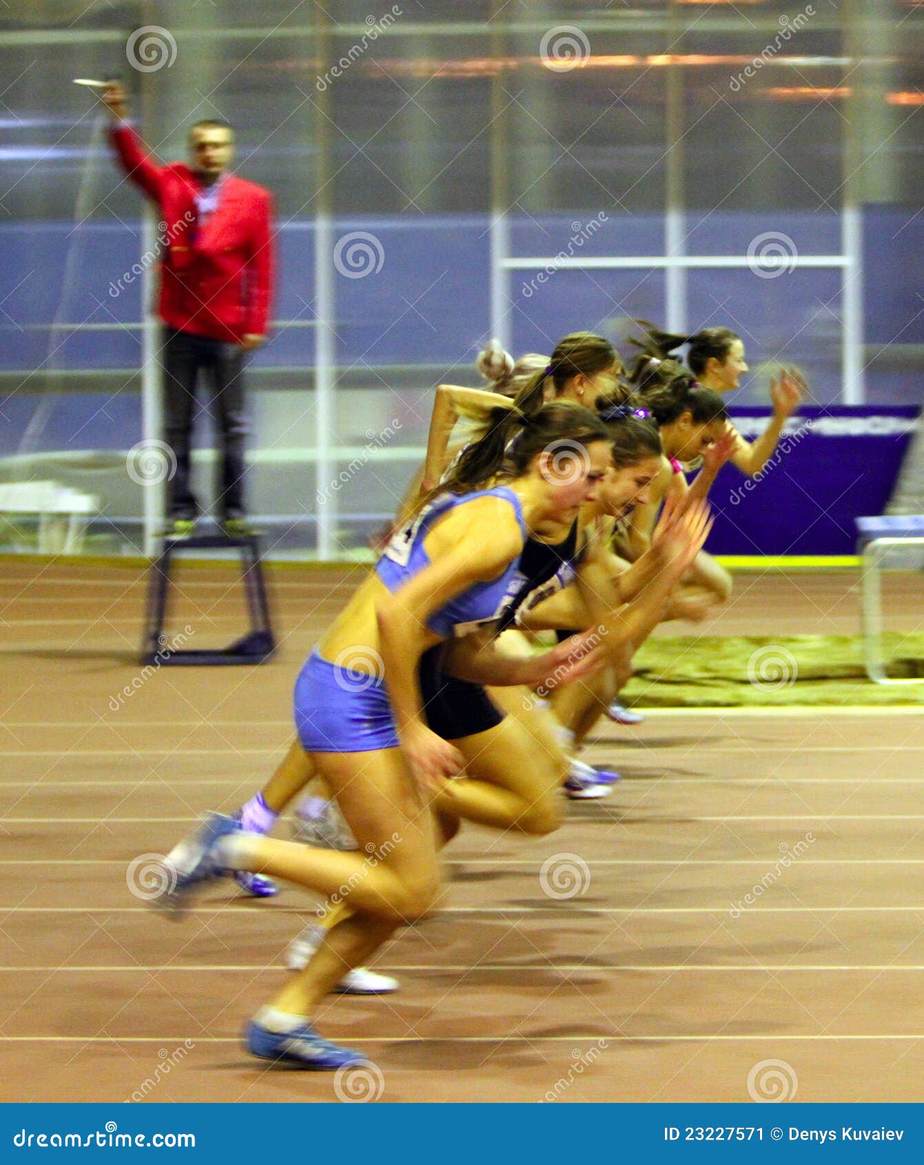 Girls On Finish 100 Meters Dash Editorial Photo | CartoonDealer.com ...