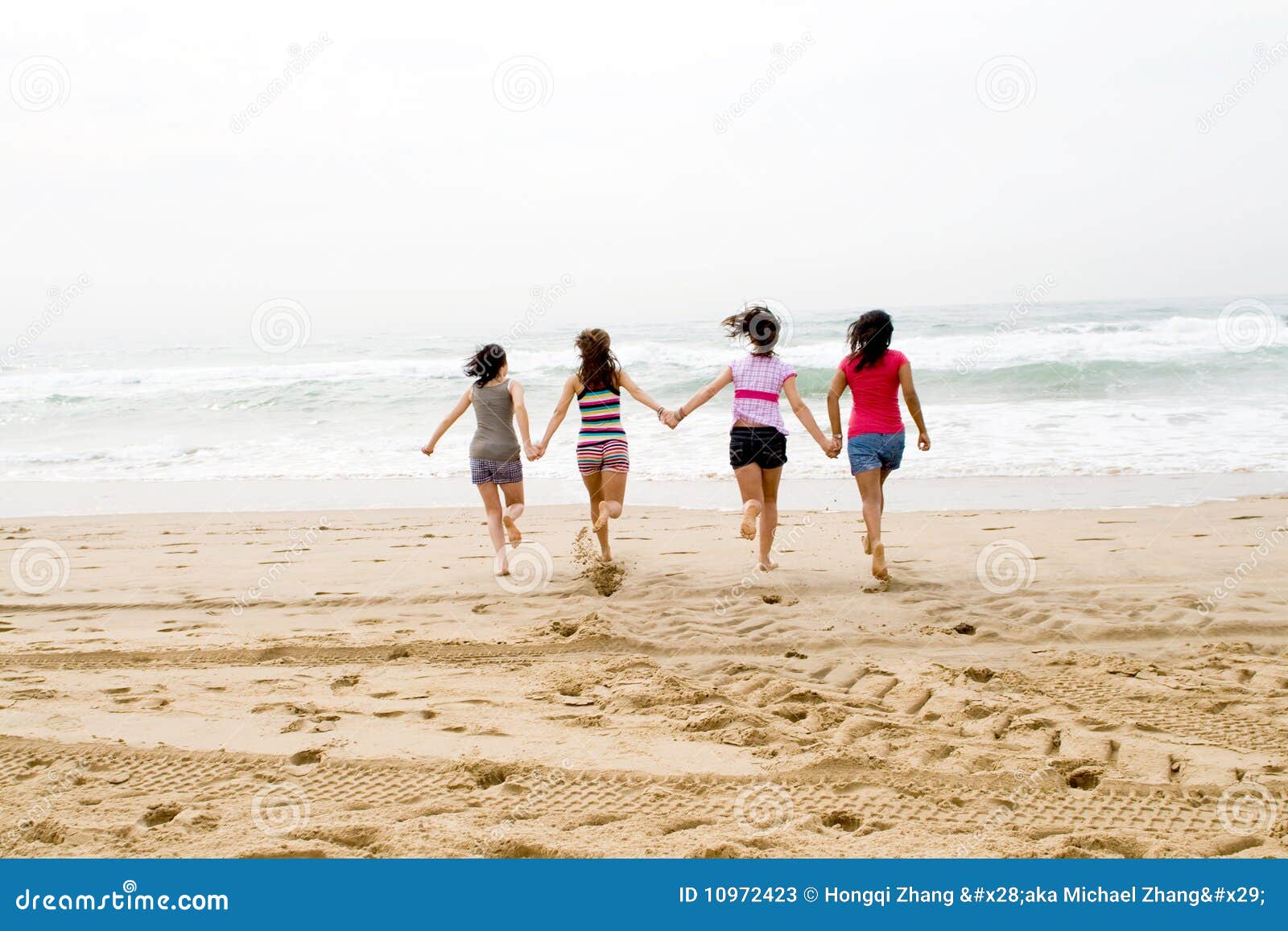 Girls running stock image. Image of group, laugh, active - 10972423