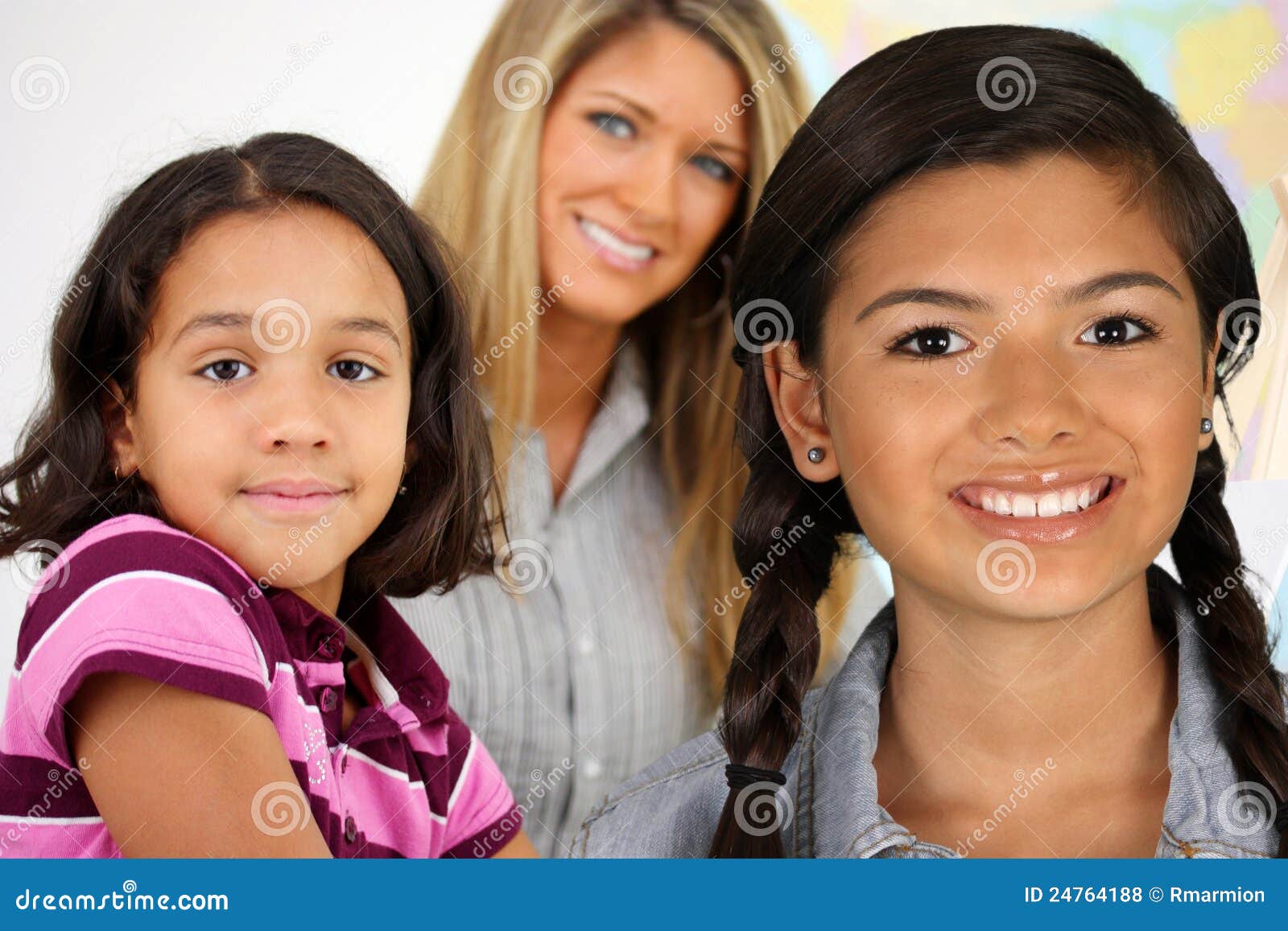 Girls at School stock photo. Image of diversity, teen - 24764188
