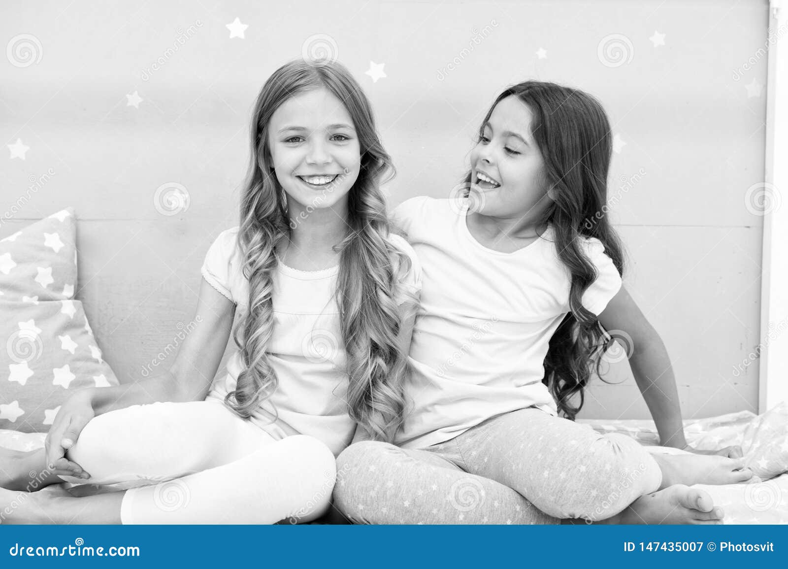Girls Sisters Spend Pleasant Time Communicate in Bedroom. Sisters Older ... Girls Sisters Spend Pleasant Time Communicate in Bedroom. Sisters Older ...