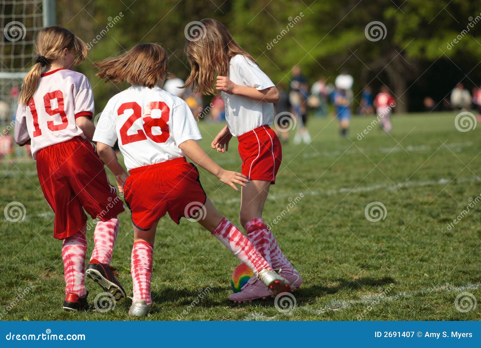 Girls on Soccer Field 34 stock image. Image of game, practice - 2691407