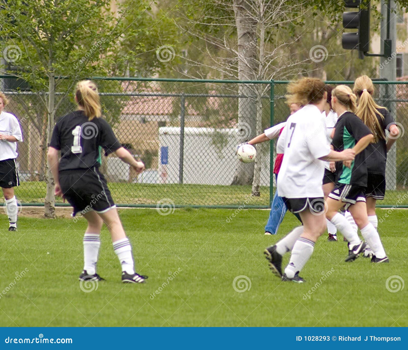 Girls Soccer Game #5 editorial stock photo. Image of sports - 1028293