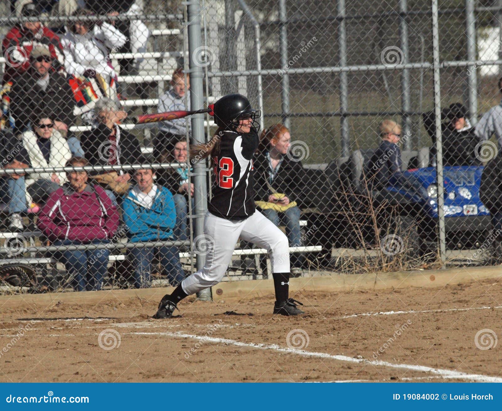 Girls Softball Action At First Base Editorial Photo | CartoonDealer.com ...