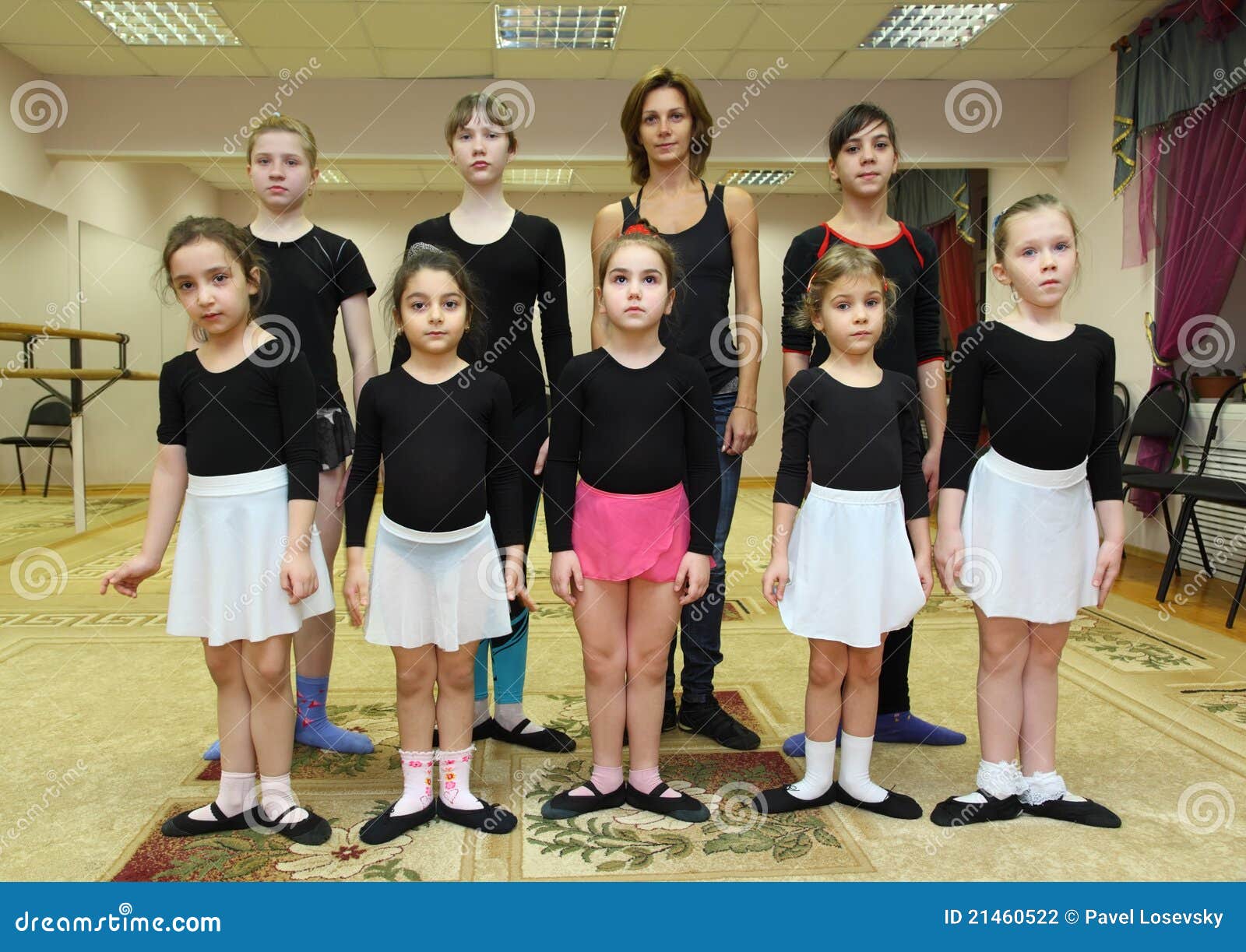 Girls Trains With Ballet Teacher Editorial Image | CartoonDealer.com ...