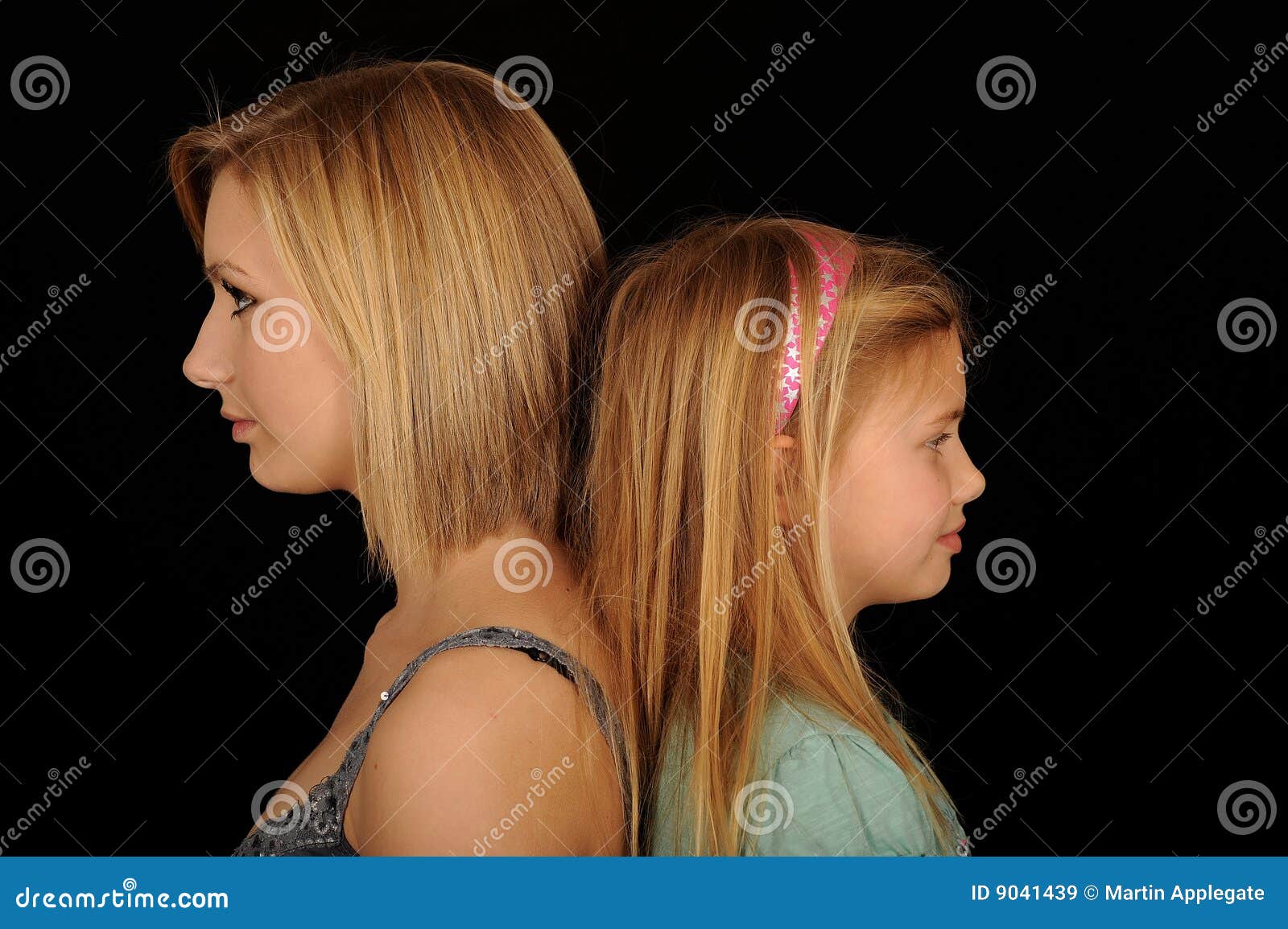 Girls Standing Back To Back Stock Image - Image of profiles, girls: 9041439