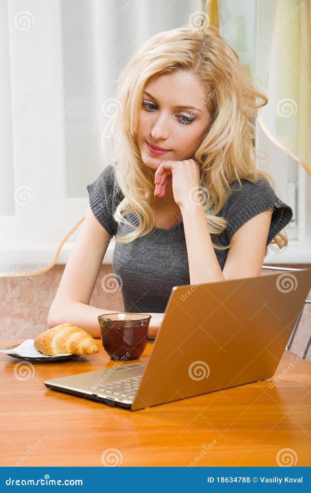 Girls at the table stock photo. Image of beautiful, communication ...