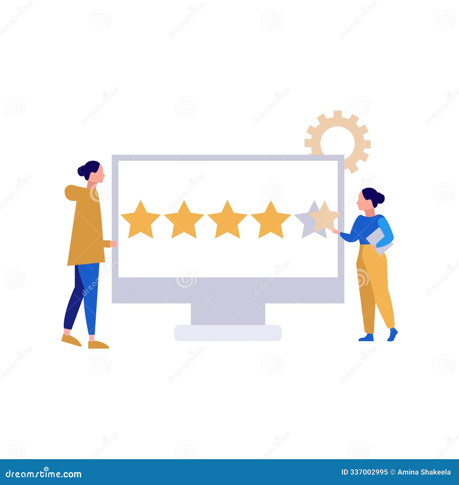 The Girls are Talking about Star Ratings Stock Illustration ...