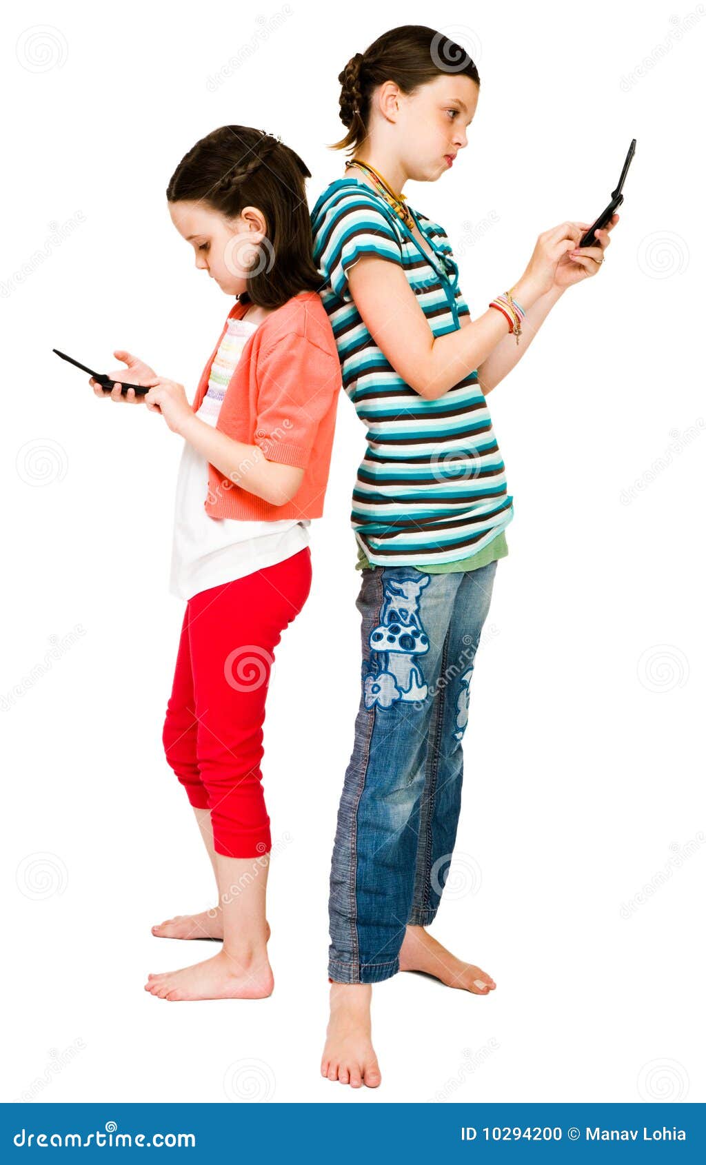 Girls text messaging stock photo. Image of cellular, leisure - 10294200