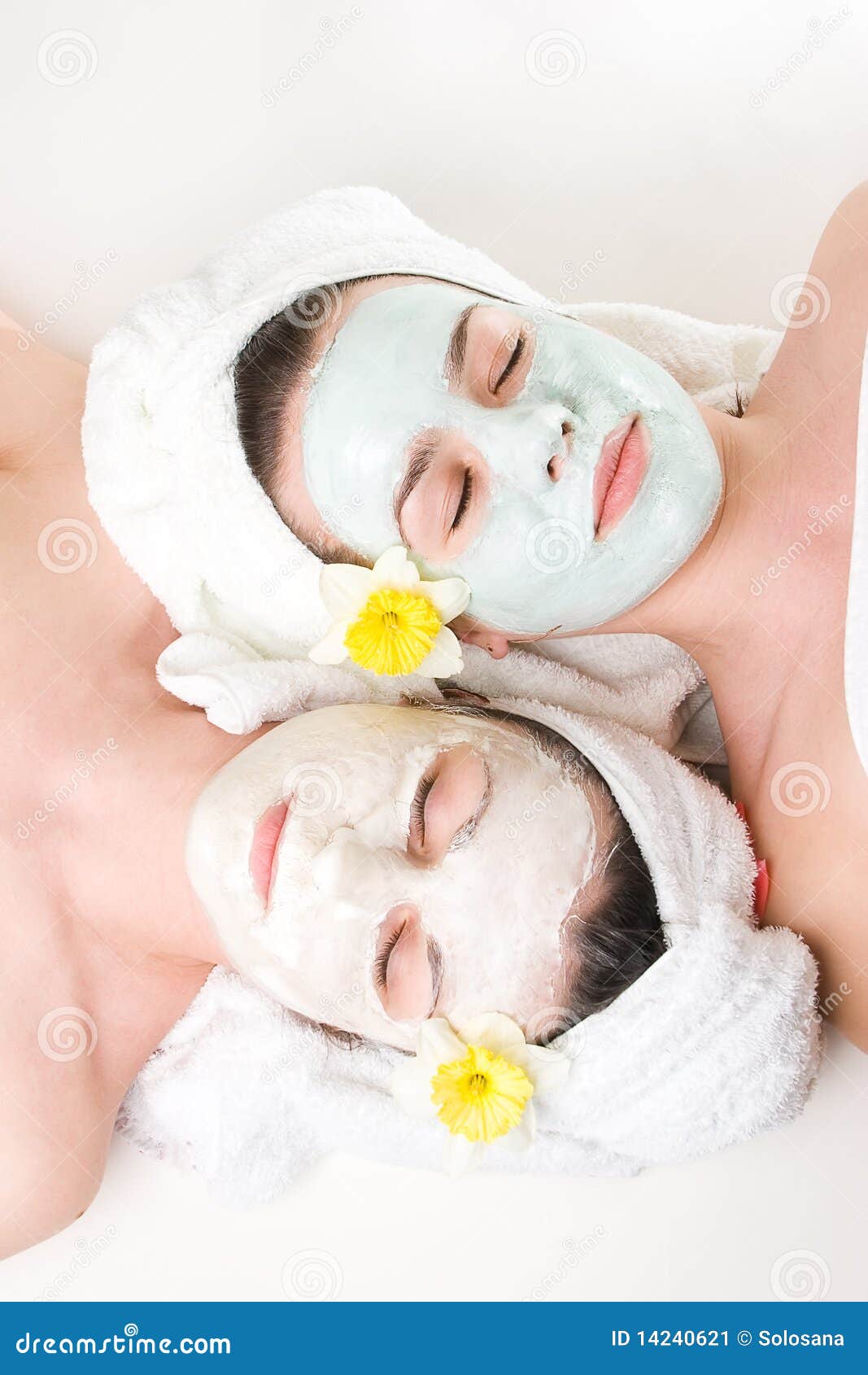 Girls on thier day spa stock image. Image of wrap, treatment - 14240621