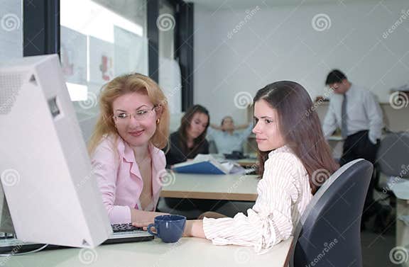 Girls working stock image. Image of office, attractive - 107149
