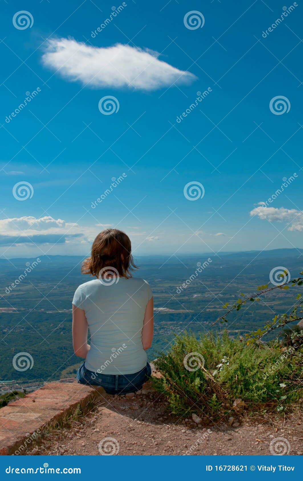 Girlsitting on the edge stock image. Image of edge, abstract - 16728621