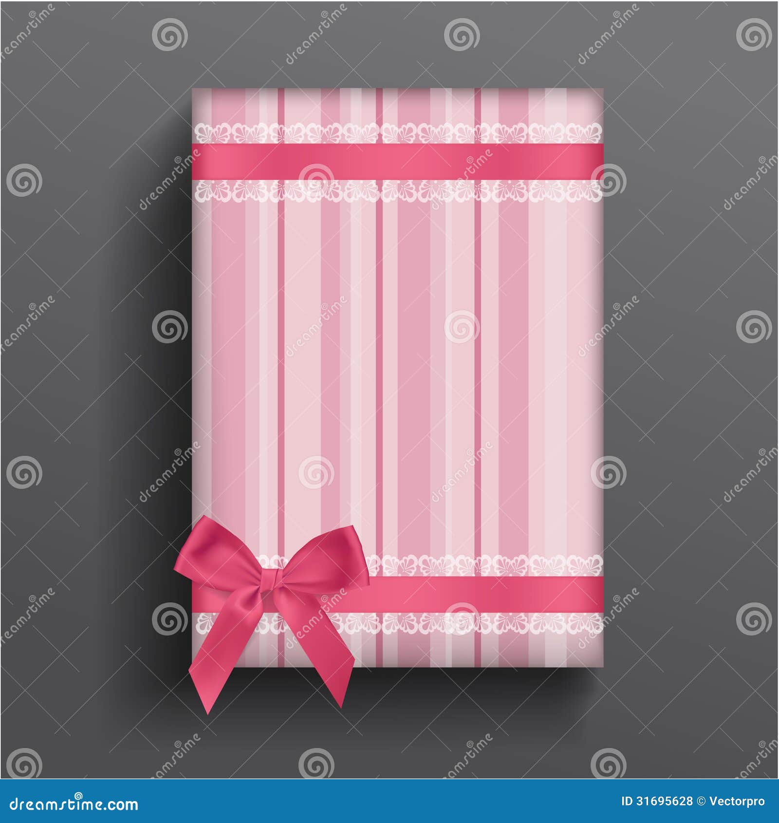 Girly boxe and bow stock vector. Illustration of lace - 31695628