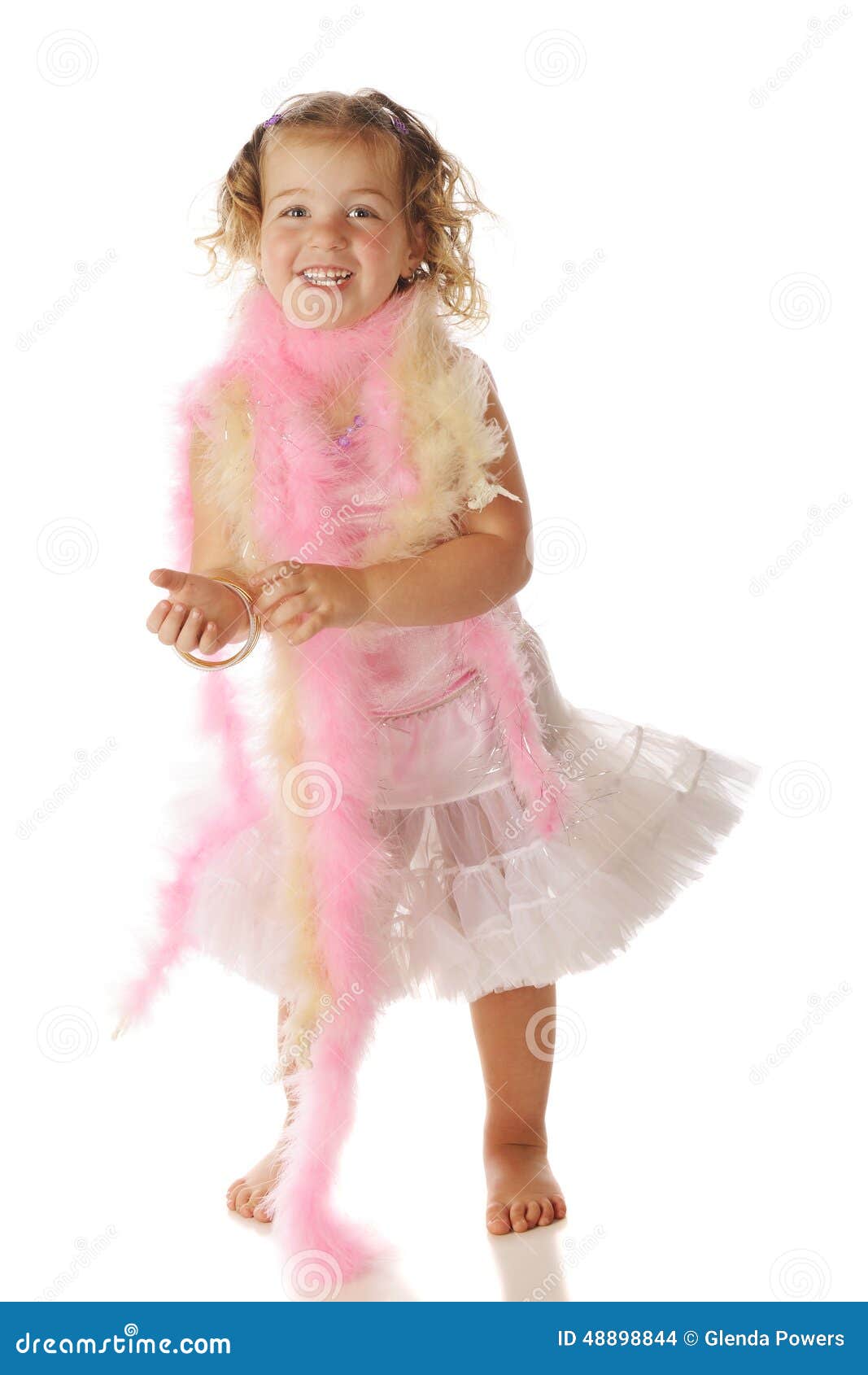 Girly-fille photo stock. Image du blonde, femelle, sourire - 48898844