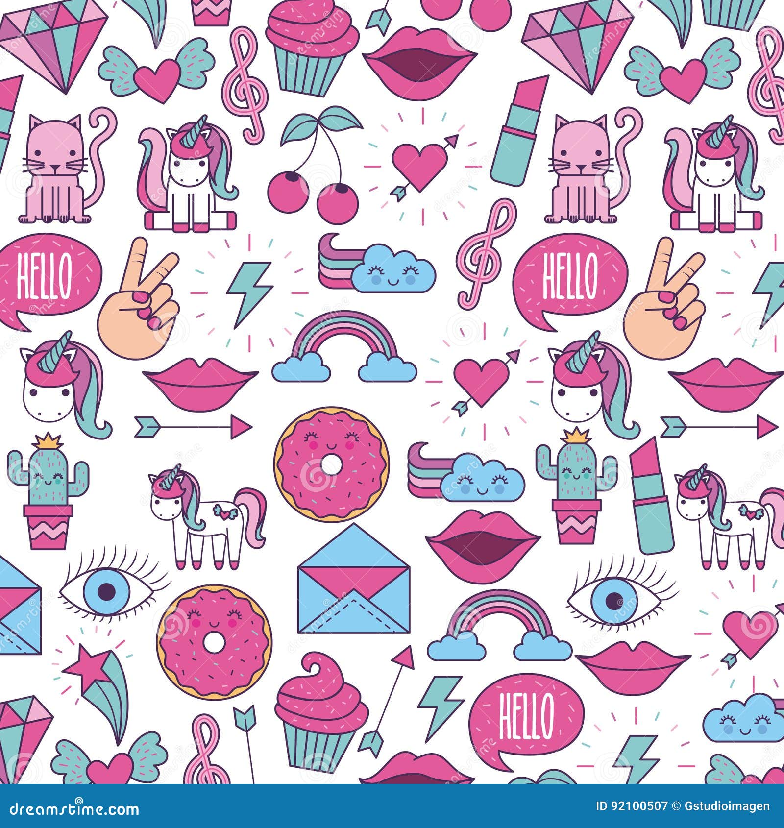 Girly icon image stock vector. Illustration of banner - 92100507