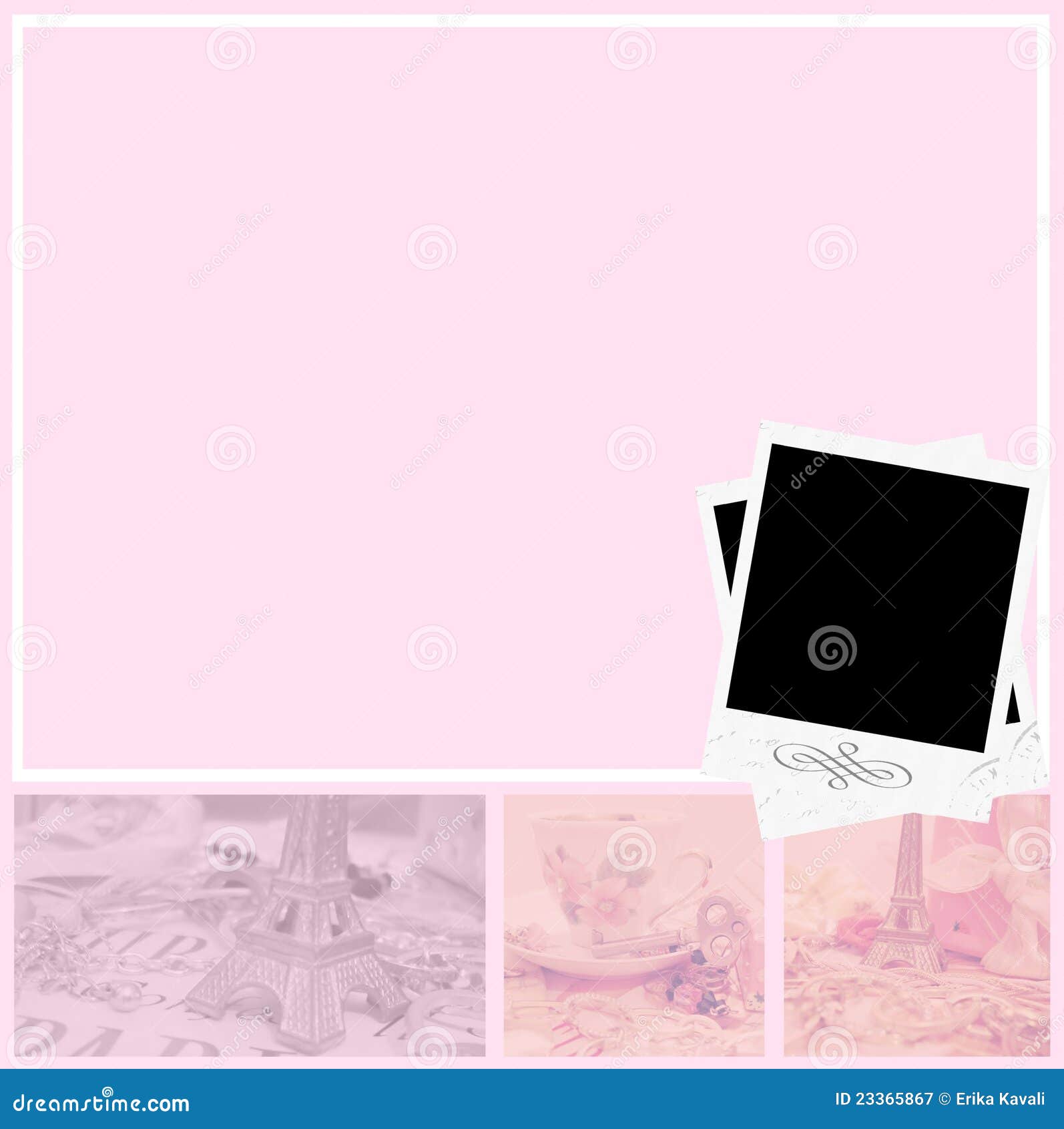 Girly layout stock illustration. Illustration of scrapbook - 23365867