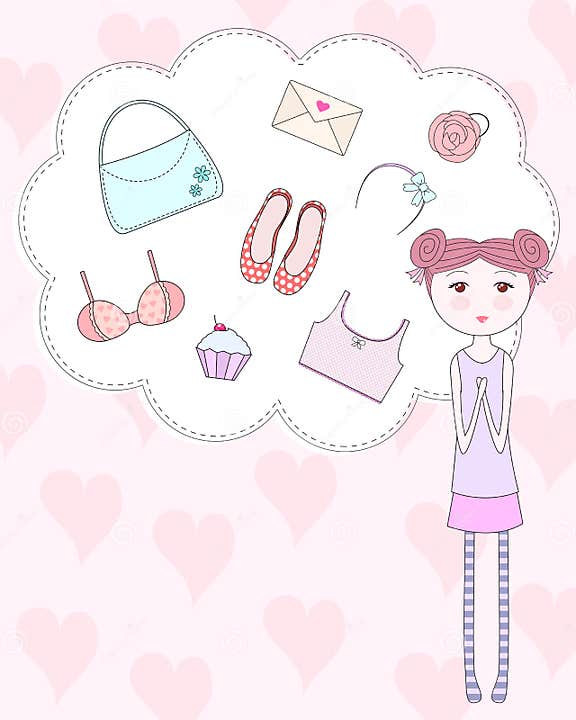Girly things stock vector. Illustration of blue, pantyhose - 19369390