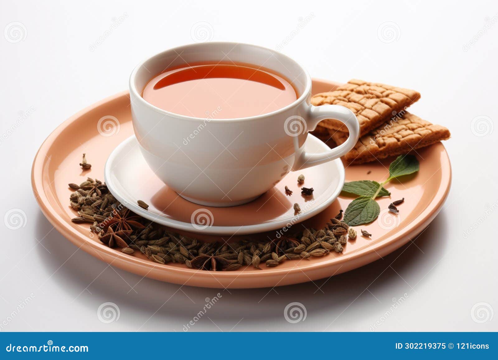 Girnar Tea on White Background Stock Illustration - Illustration of ...