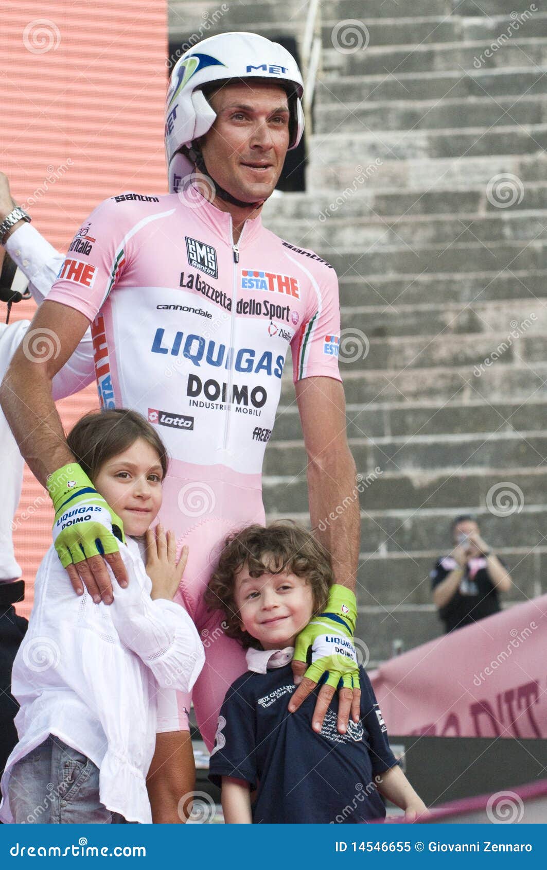 Giro D Italia: Winner Ivan Basso with Children Editorial Image - Image ...