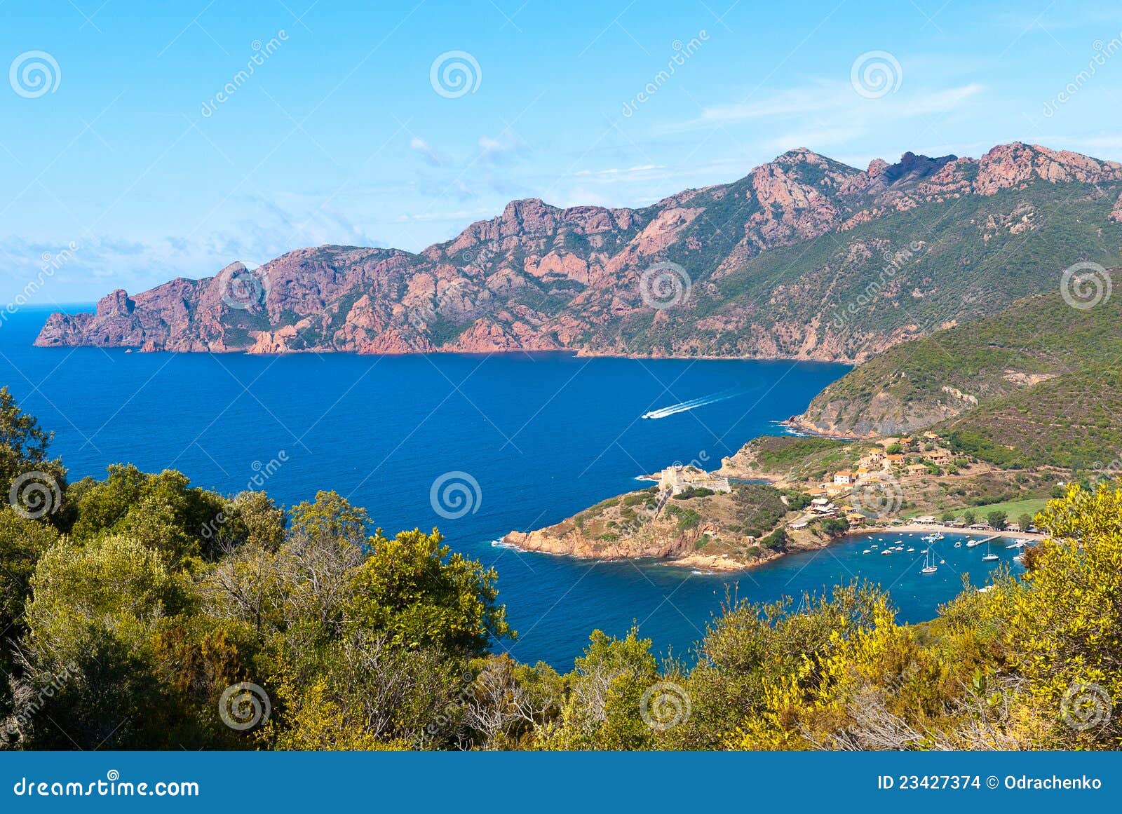 Girolata Bay and Scandola stock photo. Image of scandola - 23427374