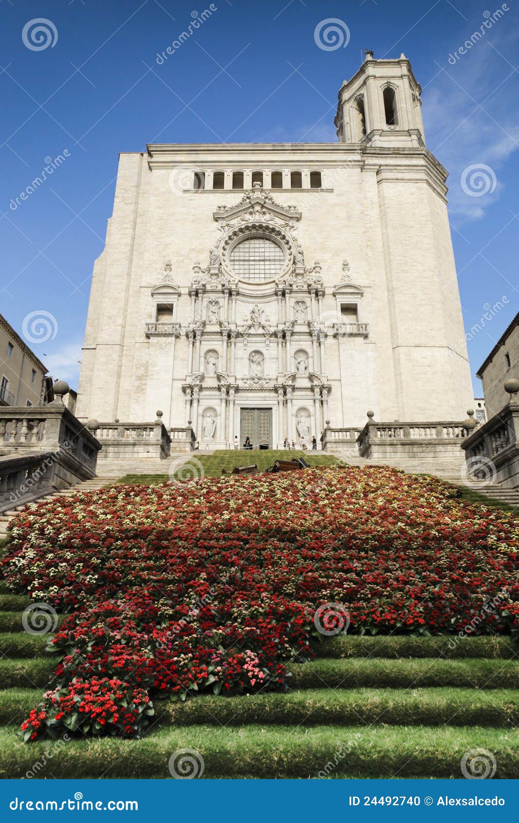Girona cathedral stock photo. Image of ancient, spain - 24492740
