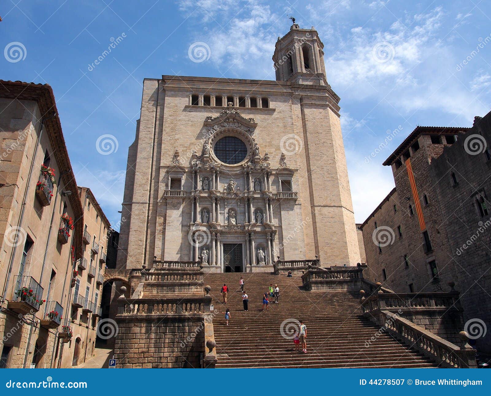 Girona Cathedral, Spain editorial photography. Image of spain - 44278507