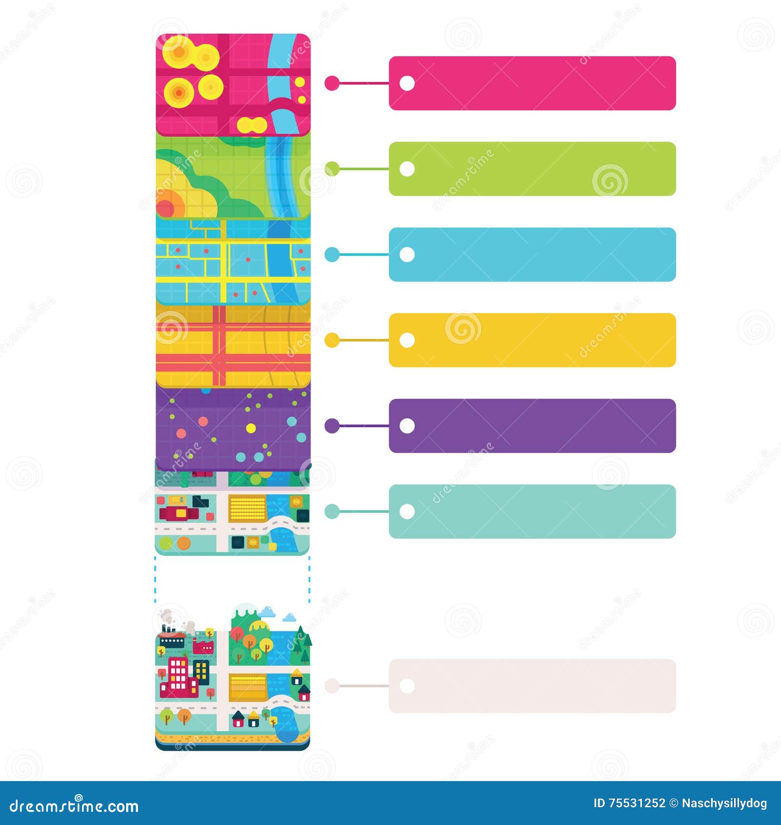 GIS Concept Data Layers For Infographic Vector Illustration ...