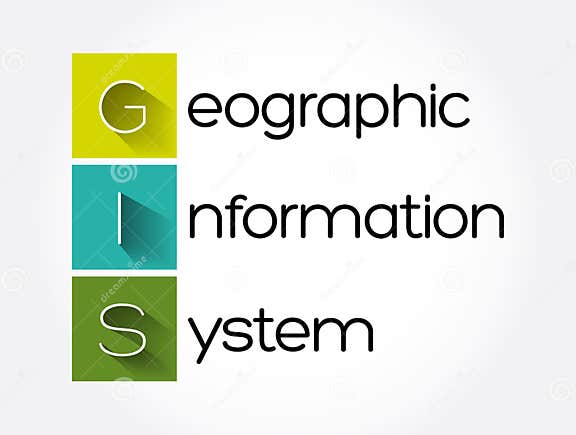 GIS - Geographic Information System Acronym, Concept Background Stock ...