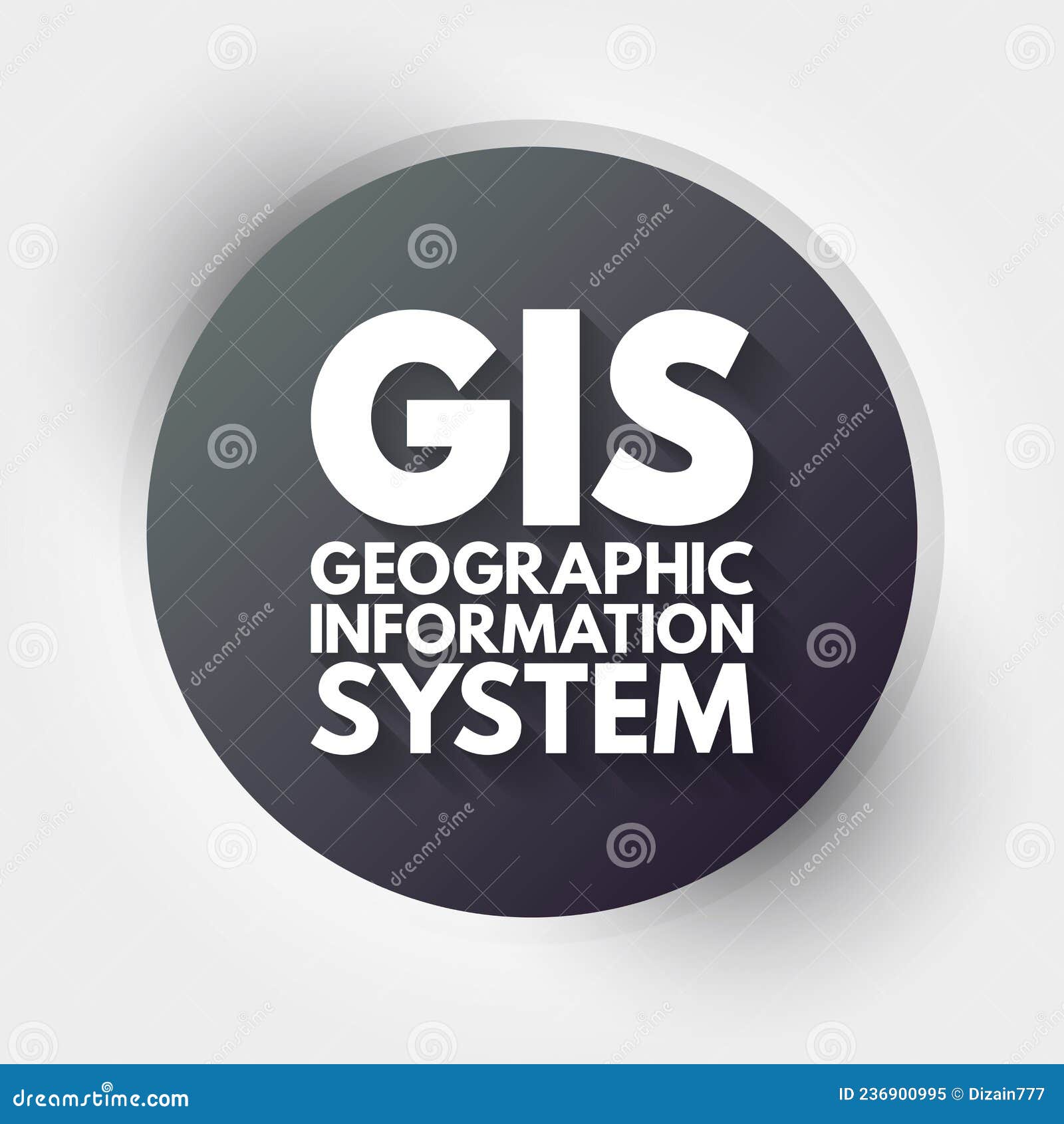 GIS - Geographic Information System Acronym, Concept Background Stock ...