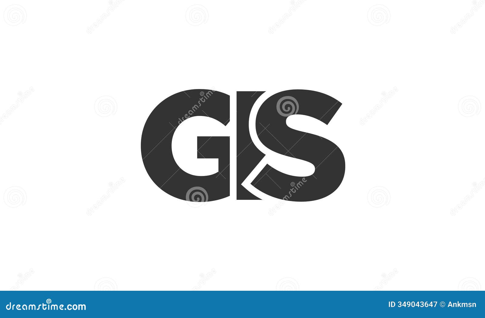GIS Logo Design Template with Strong and Modern Bold Text. Initial ...