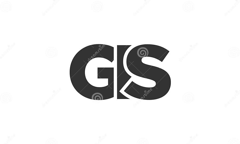 GIS Logo Design Template with Strong and Modern Bold Text. Initial ...