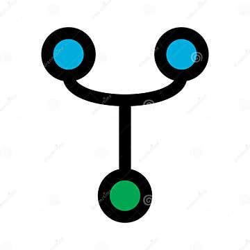 Git Network Icon Line Isolated on White Background. Black Flat Thin ...