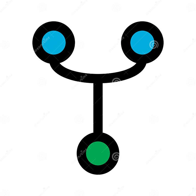 Git Network Icon Line Isolated on White Background. Black Flat Thin ...