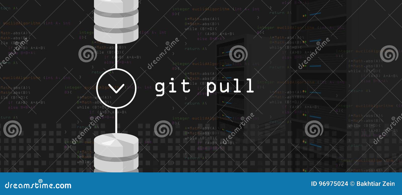 Git Pull Request Programming Coding Server And Database Stock Vector Illustration Of Agile