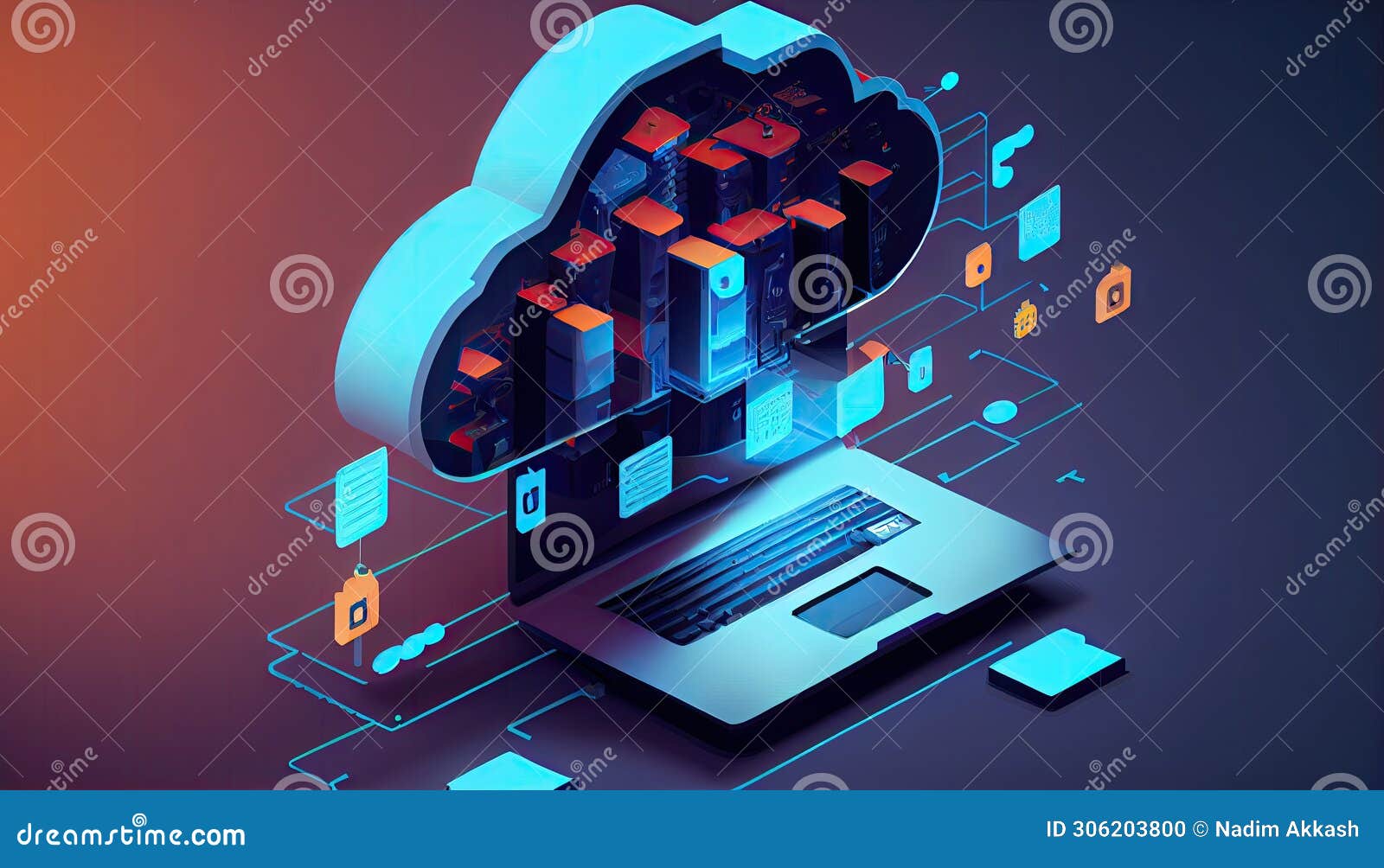 Gital System Transferring Documents Exchange Information Data Internet ...
