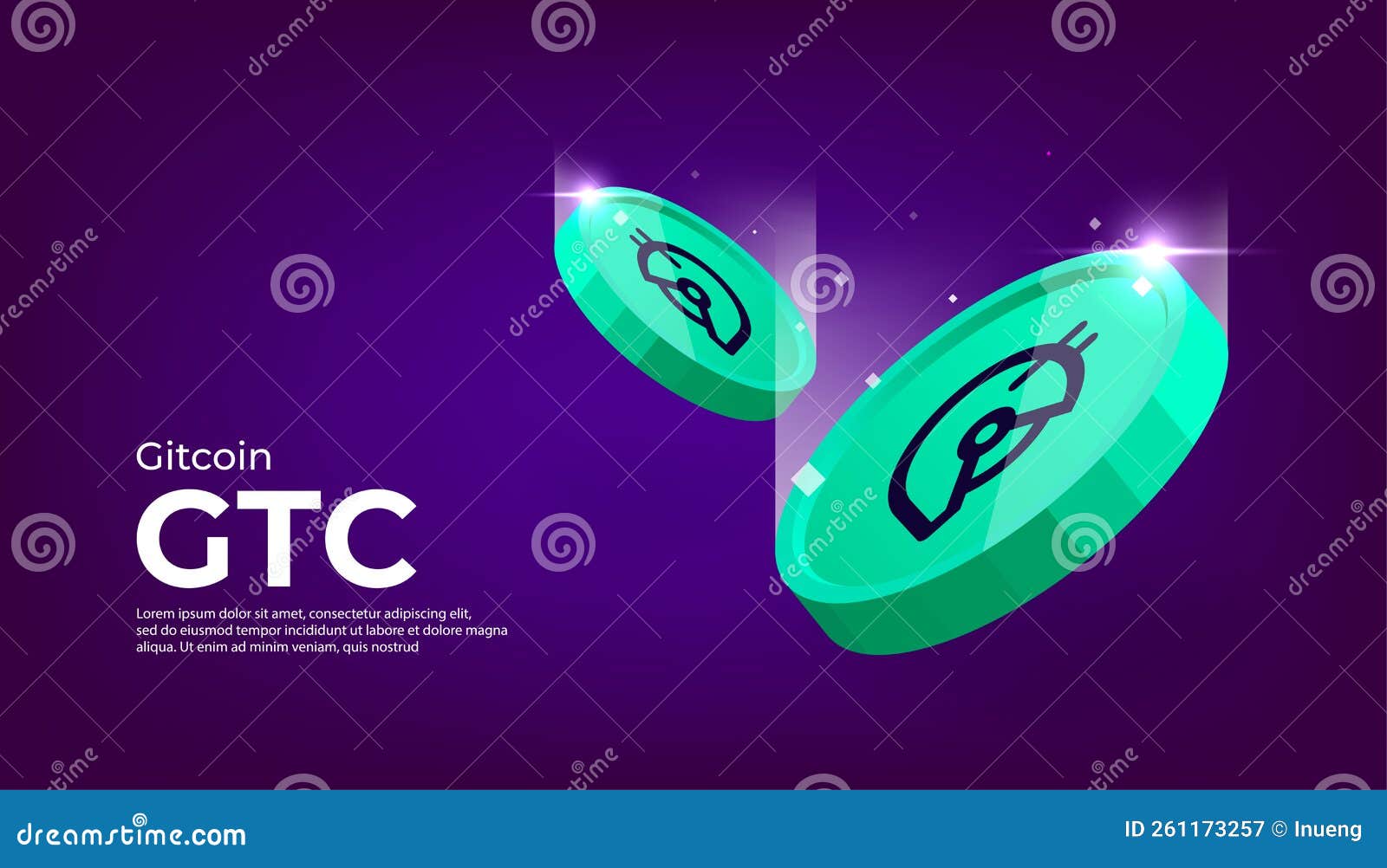 Gitcoin GTC Coin Cryptocurrency Concept Banner Background Vector ...