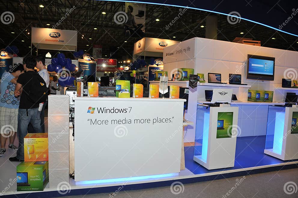 GITEX 2009 - Microsoft Windows 7 Just Launched Editorial Image - Image ...