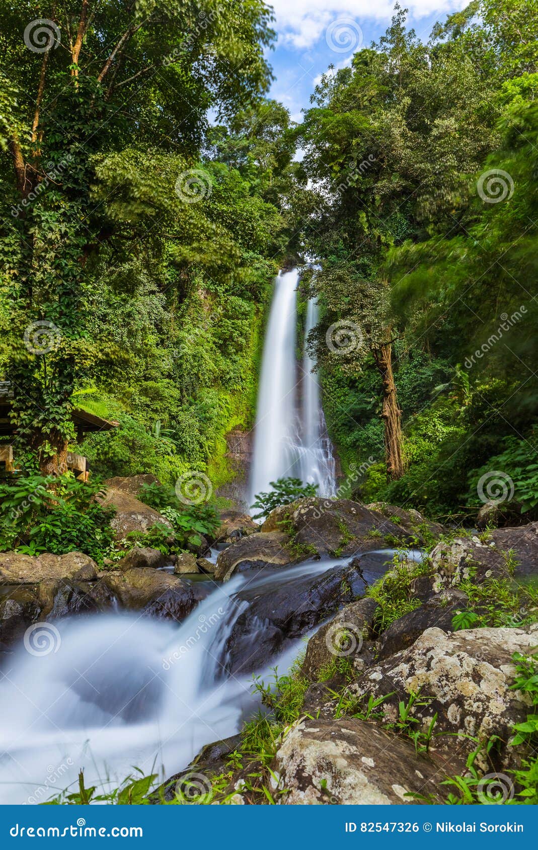 Gitgit Waterfall - Bali Island Indonesia Stock Photo - Image of ...