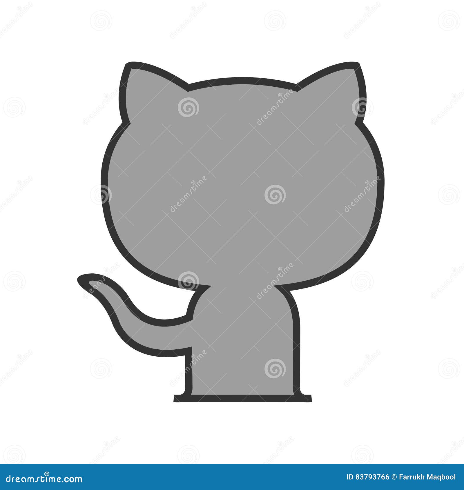 Github Icon Vector From Social Media Logos Concept. Thin Line ...