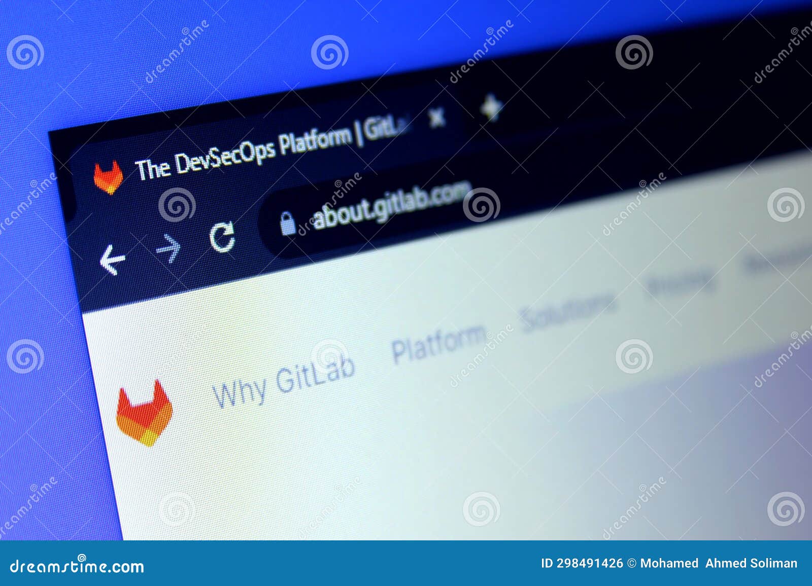 GitLab software logo editorial photo. Image of logo - 298491426